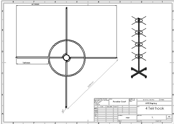 CUSTOM +, Tiered, Rotating Hook Stand