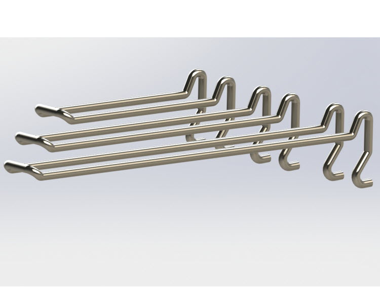 8" Euro Mesh Hooks (PACK OF 100) (J9Econ8)