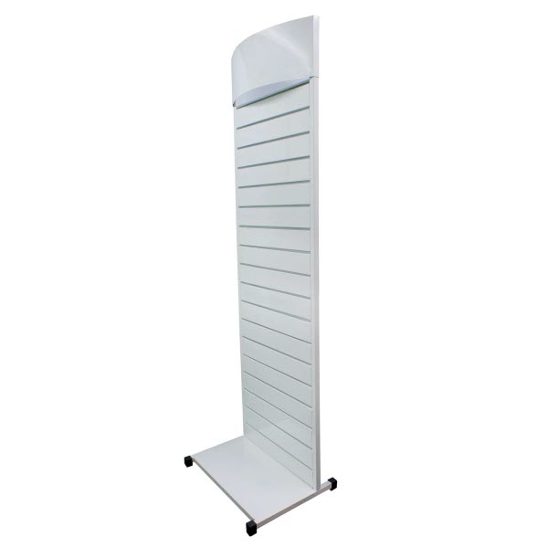 Metal Slatwall Display Stand with Bowed Header (K137)